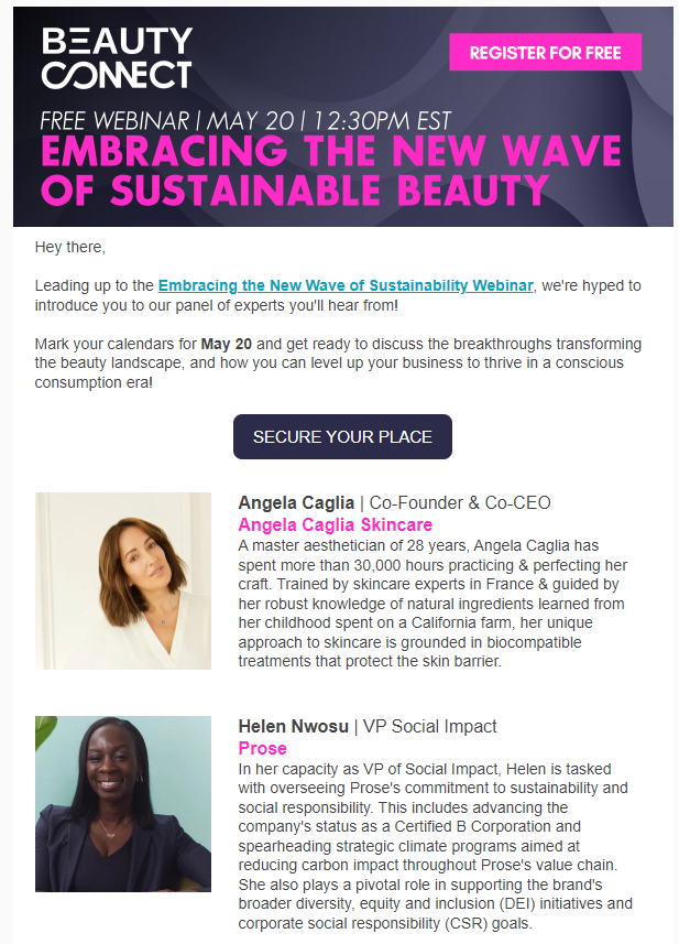Embracing The New Wave Of Sustainable Beauty Webinar Case Study