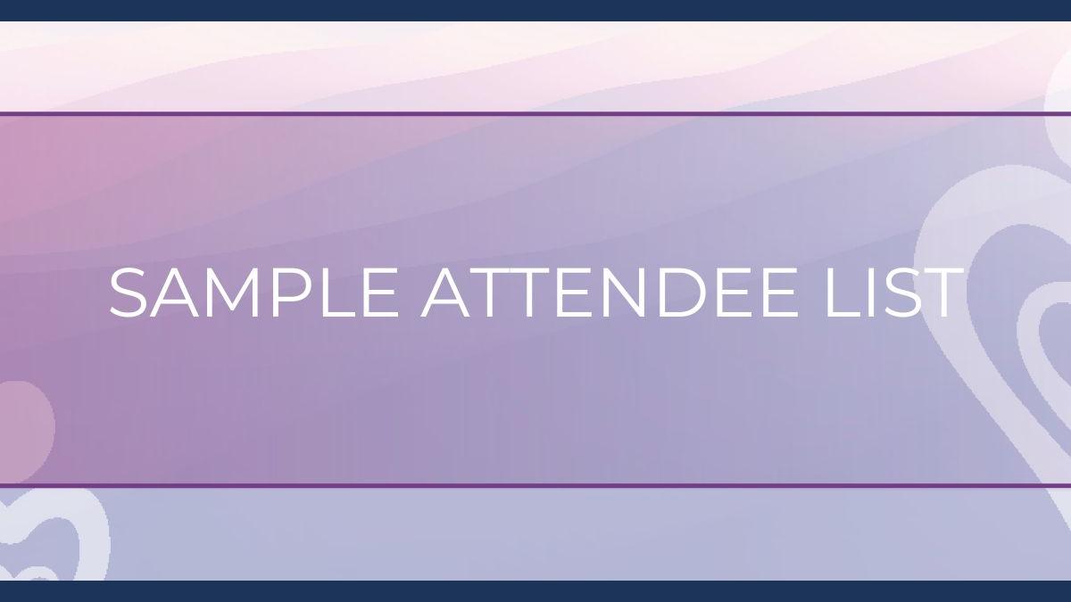 Sample Attendee List | Kisaco Research